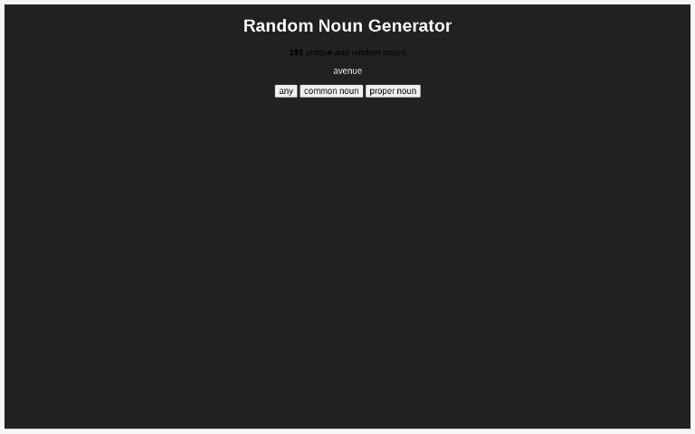 Random Noun Generator