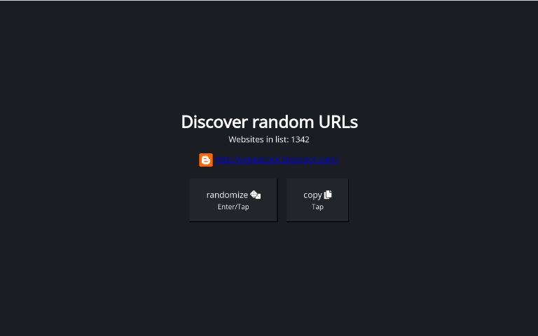 Discover random URLs ― Perchance Generator