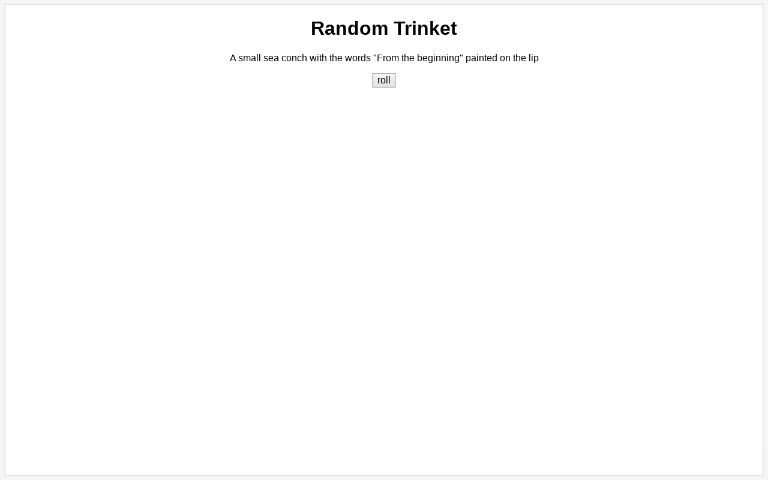 Random Trinket ― Perchance Generator