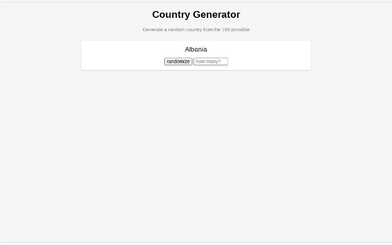 Country Generator