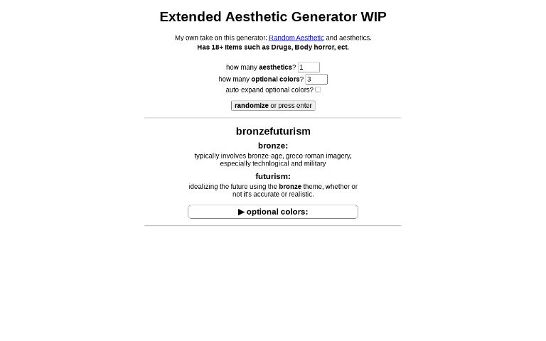 Aesthetic Generator