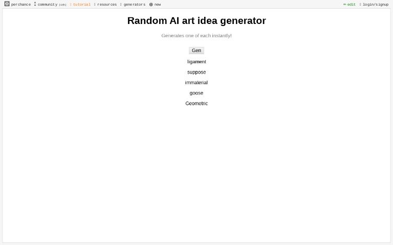 Random AI art idea generator