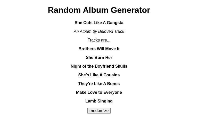 Random Album Generator