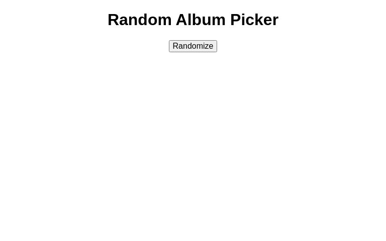 Random Album Picker ― Perchance Generator