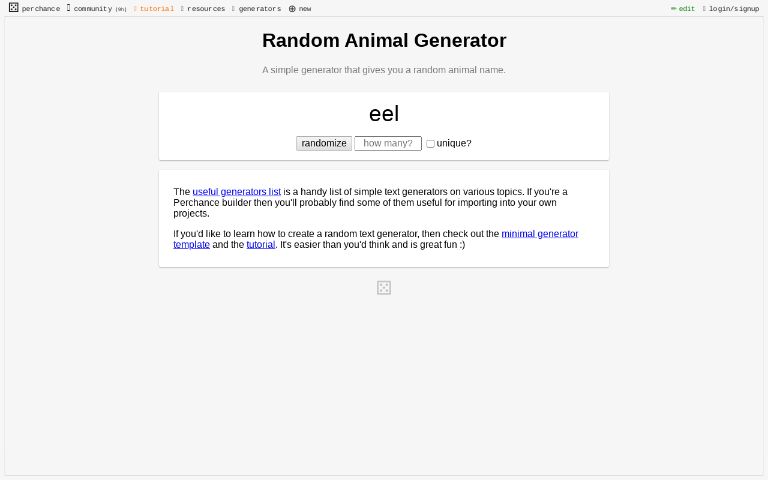 Random Animal Generator