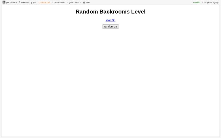 Random Backrooms Level ― Perchance Generator