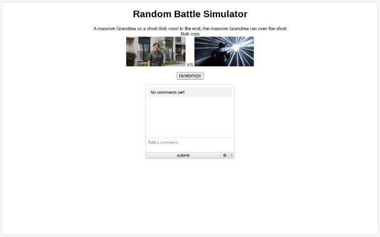 Random Battle Simulator ― Perchance Generator
