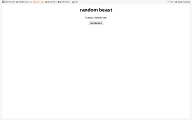 random beast ― Perchance Generator
