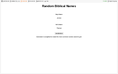 Random Biblical Names ― Perchance Generator