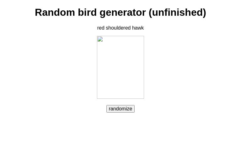 Random bird generator (unfinished)