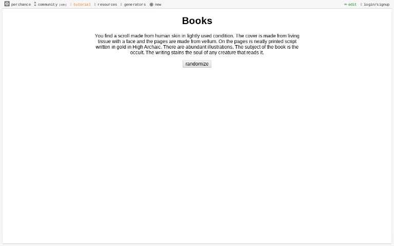 Books ― Perchance Generator