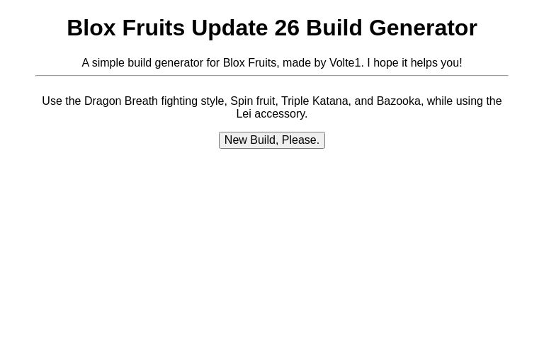 Blox Fruits Update 24 Build Generator