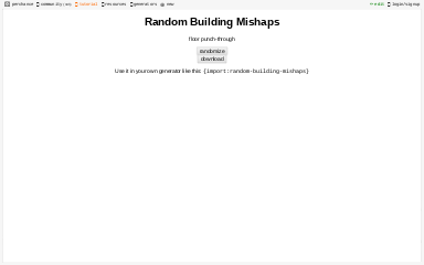 Random Building Mishaps ― Perchance Generator