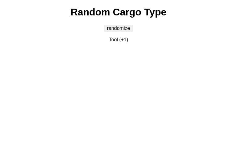 Random Cargo Type ― Perchance Generator