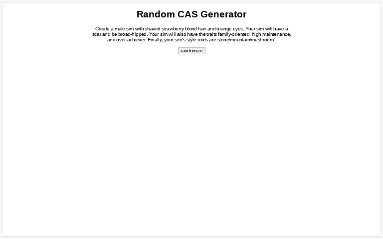 Random CAS Generator