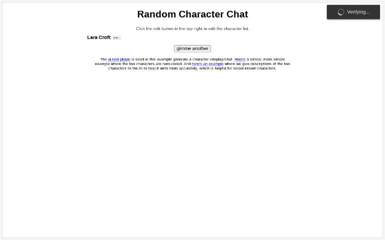 Random Character Chat