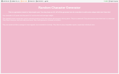 Random Character Generator