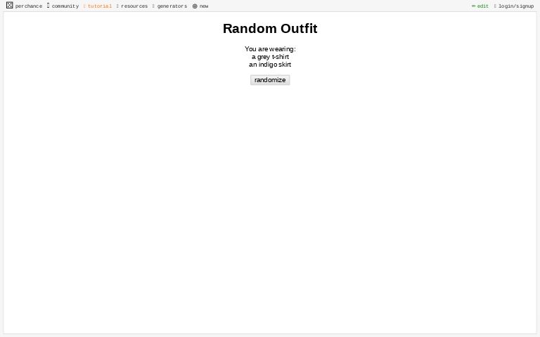 Random Outfit ― Perchance Generator