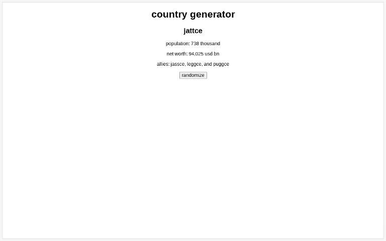 country generator