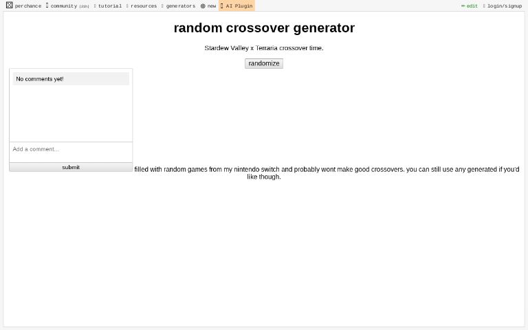 random crossover generator