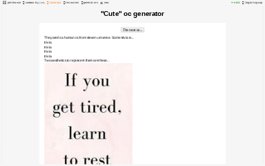 "Cute" oc generator
