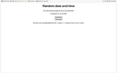 Random date and time ― Perchance Generator