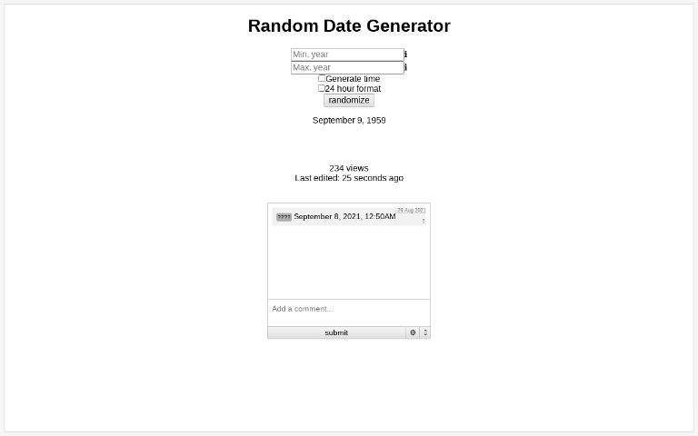 Random Date Generator