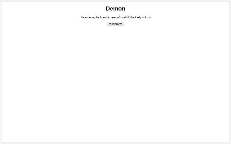 Demon ― Perchance Generator