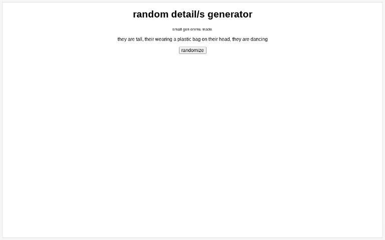 random detail/s generator