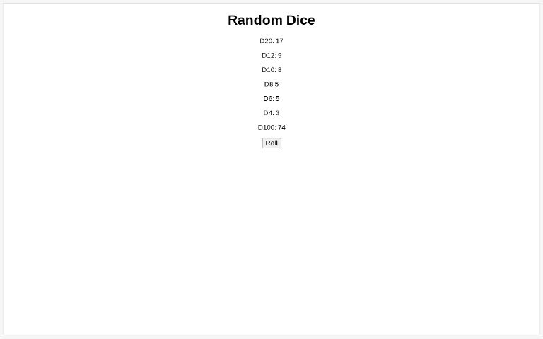 Random Dice ― Perchance Generator