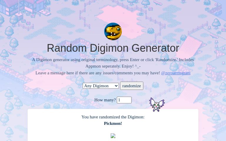 Random Digimon ― Perchance Generator