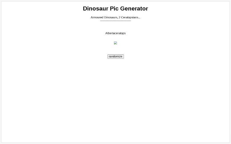 Dinosaur Pic Generator