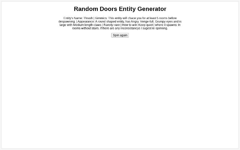Random Doors Entity Generator
