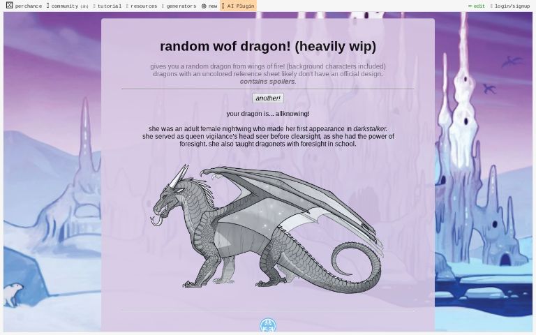 random wof dragon! (heavily wip) ― Perchance Generator