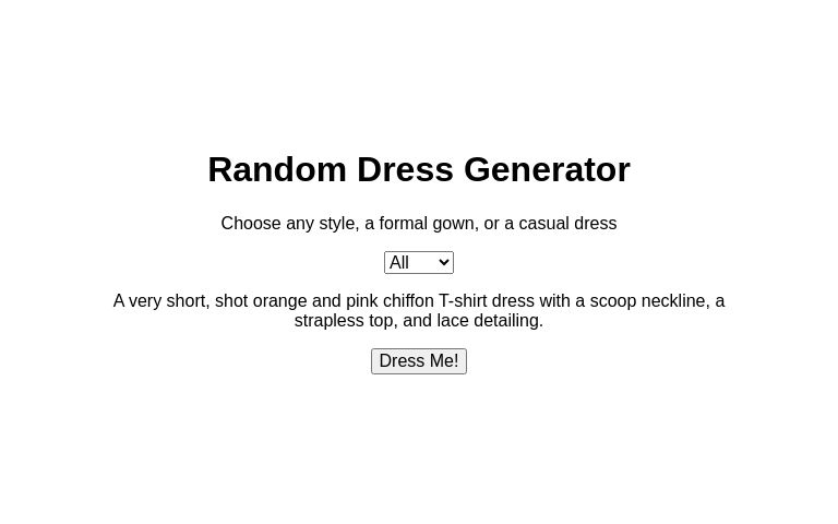 Random Dress Generator