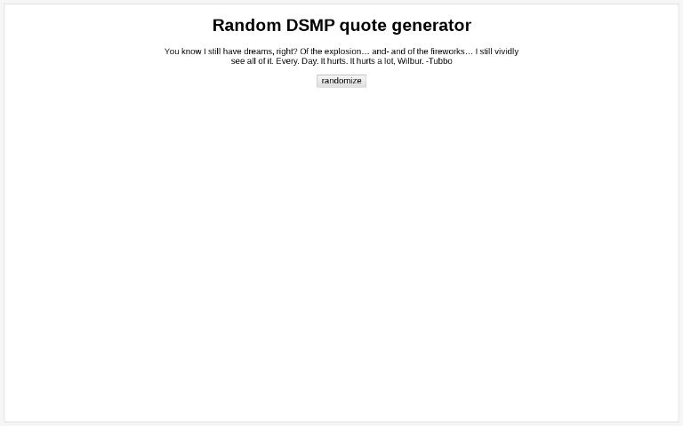 Random DSMP quote generator