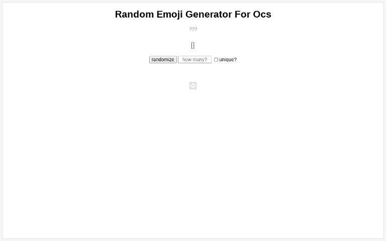 Random Emoji Generator For Ocs
