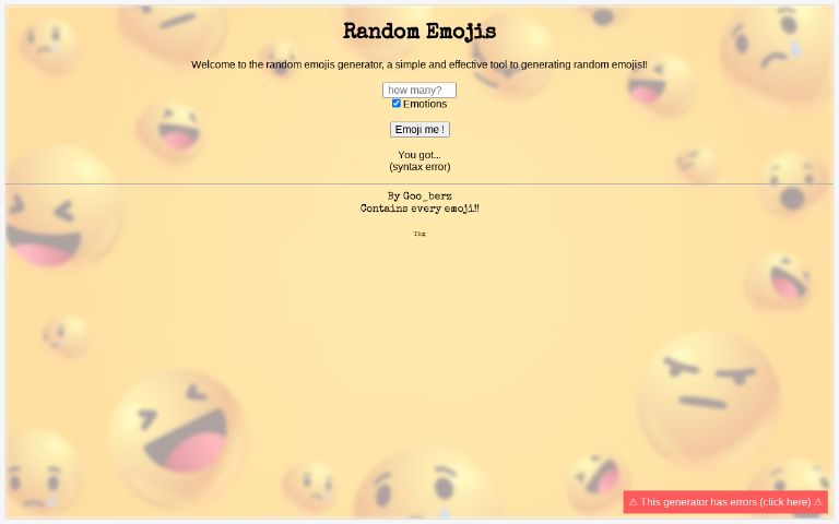 Random Emojis ― Perchance Generator