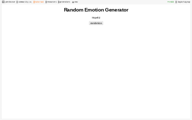 Random Emotion Generator