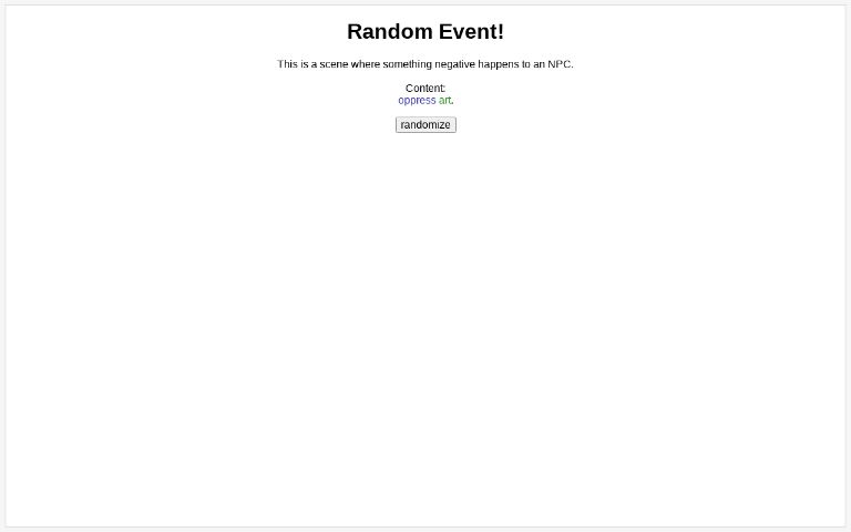 Random Event! ― Perchance Generator