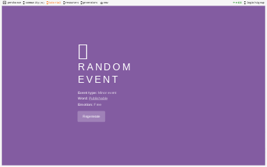 Random Event ― Perchance Generator