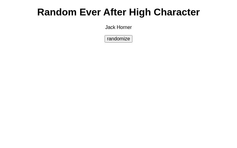 Random Ever After High Character ― Perchance Generator