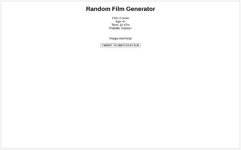 Random Film Generator