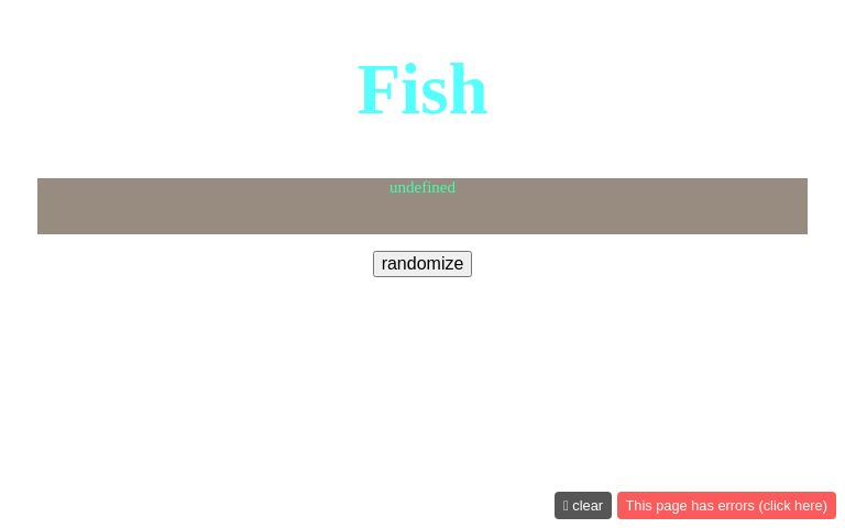 Fish ― Perchance Generator