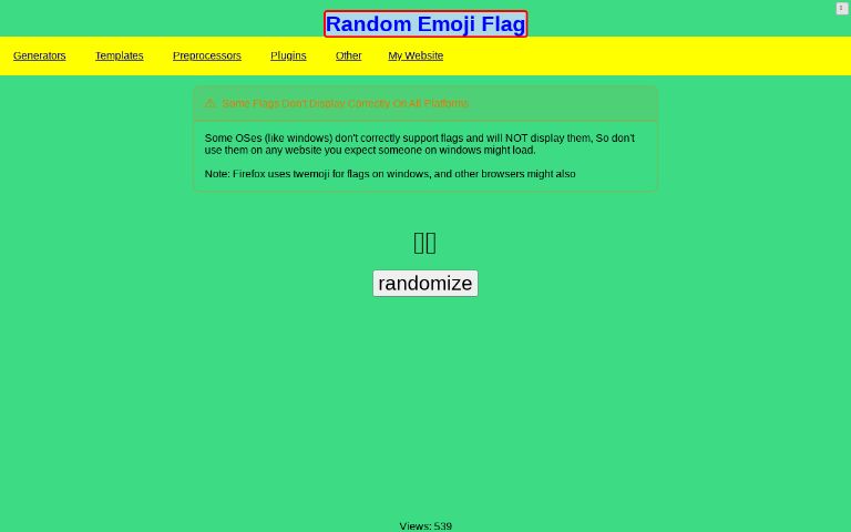 Random Emoji Flag ― Perchance Generator