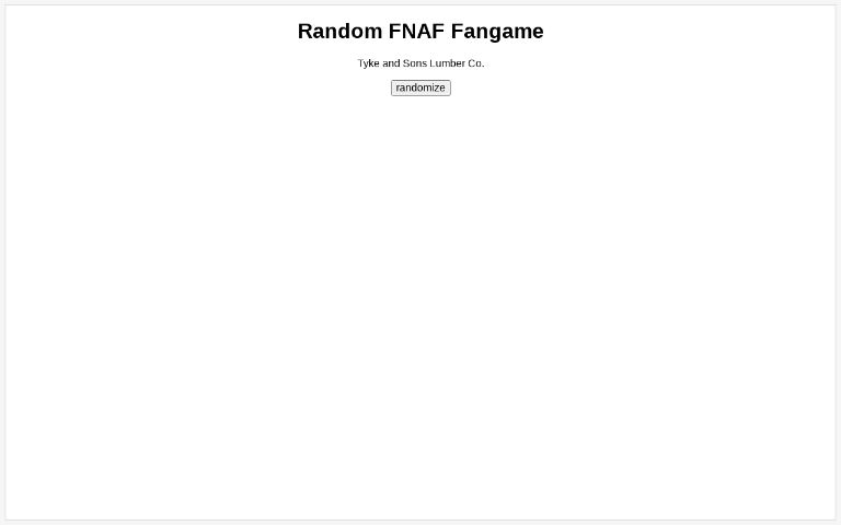 Random FNAF Fangame ― Perchance Generator