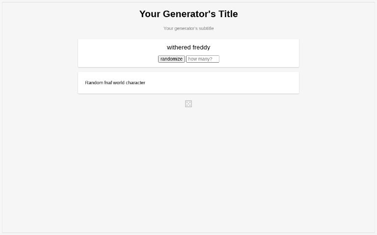 Basic Template ― Perchance Generator