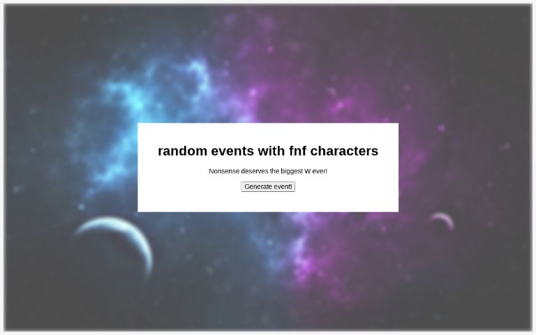 random events with fnf characters ― Perchance Generator