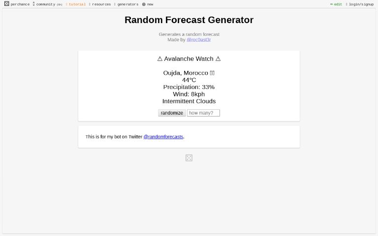 Random Forecast Generator
