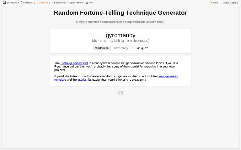 Random Fortune-Telling Technique Generator
